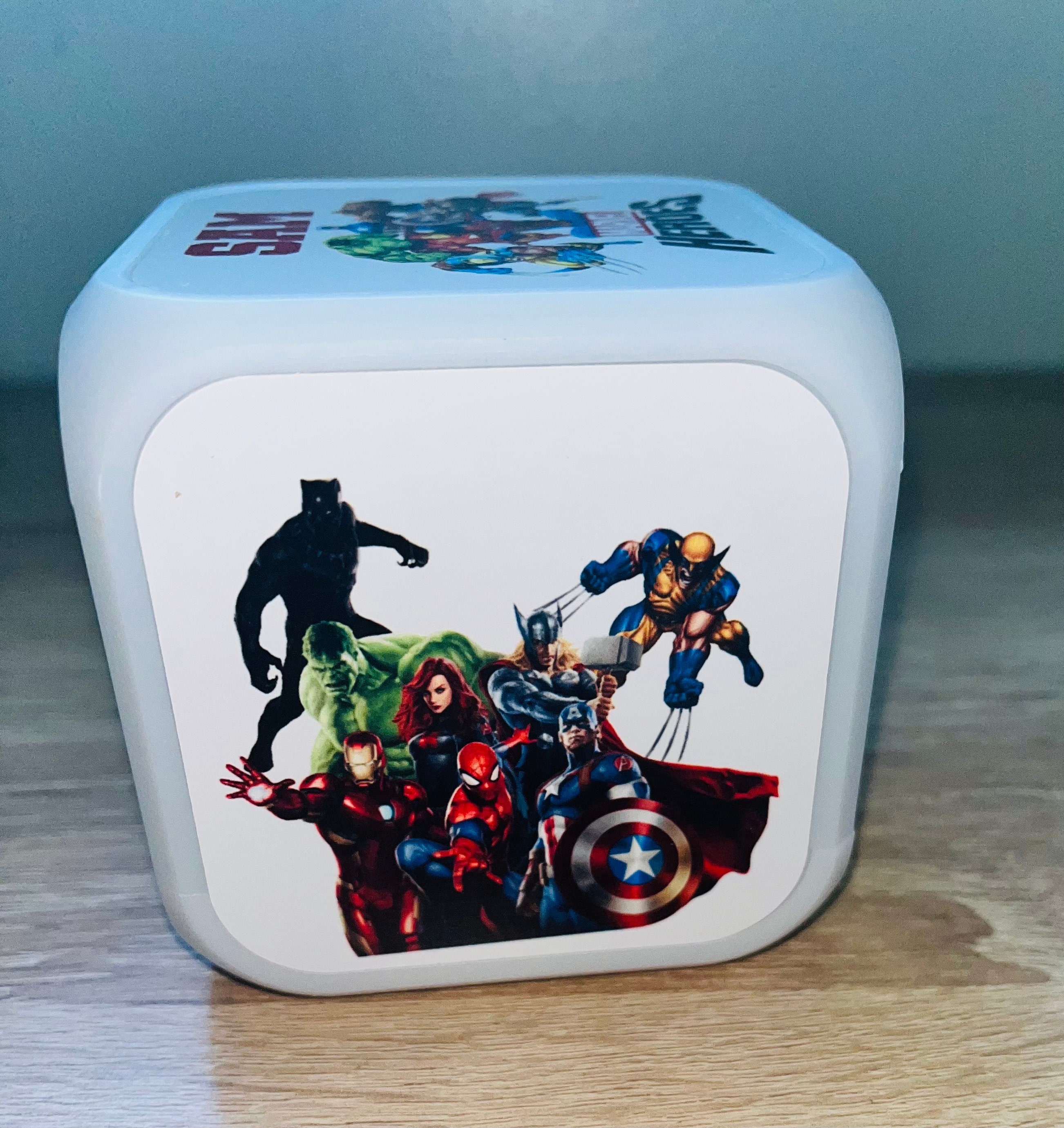 Superheroes Design Personalised LED Cube Digital Alarm Clock - Etsy