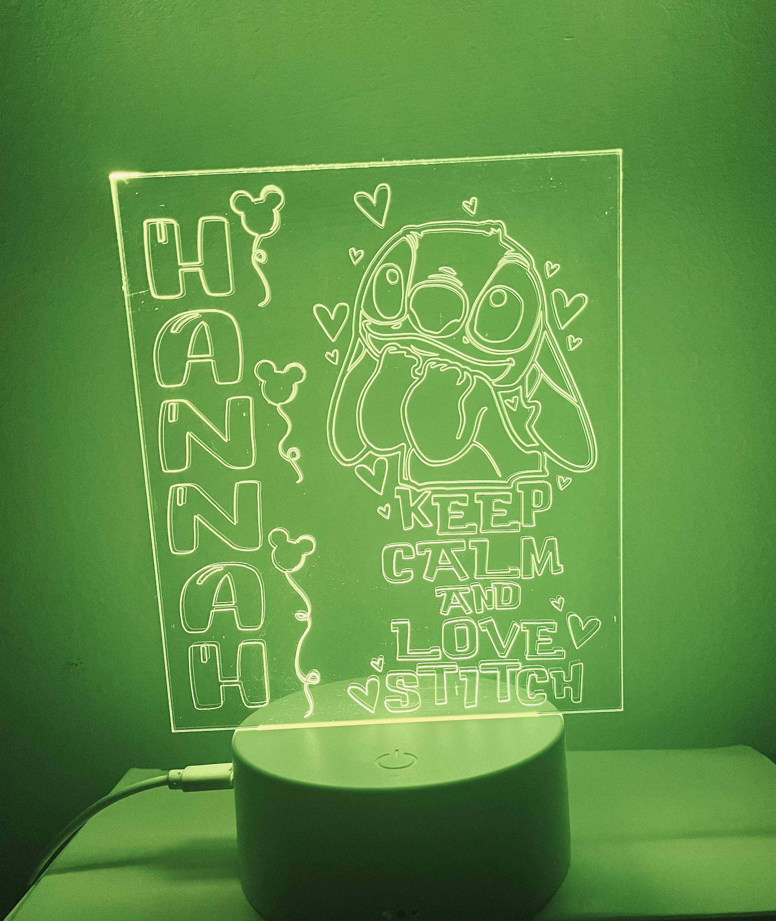 Stitch Themed LED Night Light Comes Fully Personalised. - Etsy