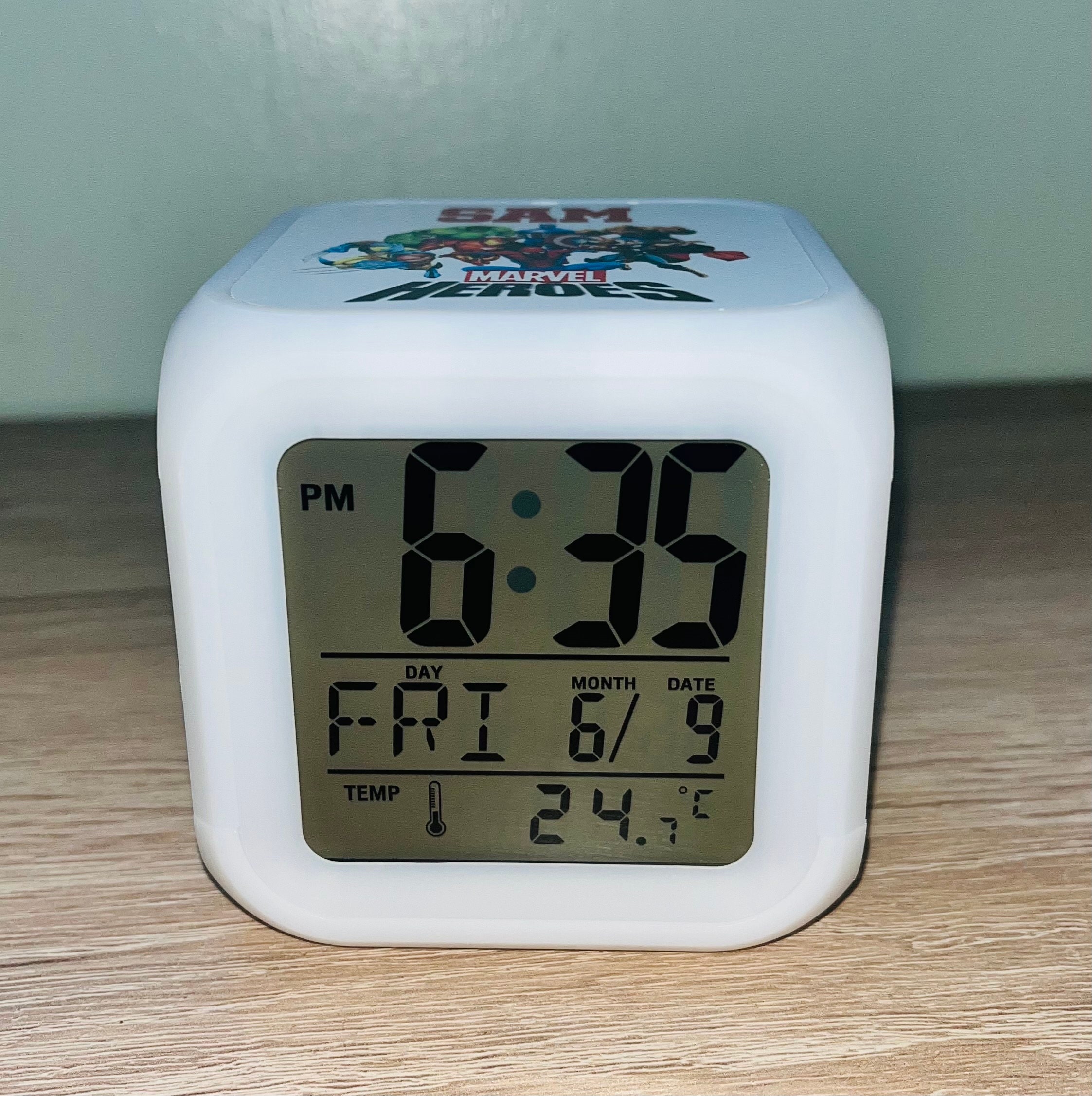 Superheroes Design Personalised LED Cube Digital Alarm Clock - Etsy