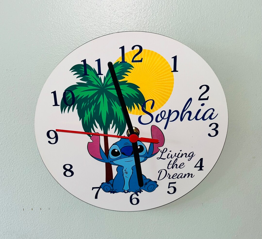 Personalised Wall Clock - Stitch Design. Made to Order. - Etsy