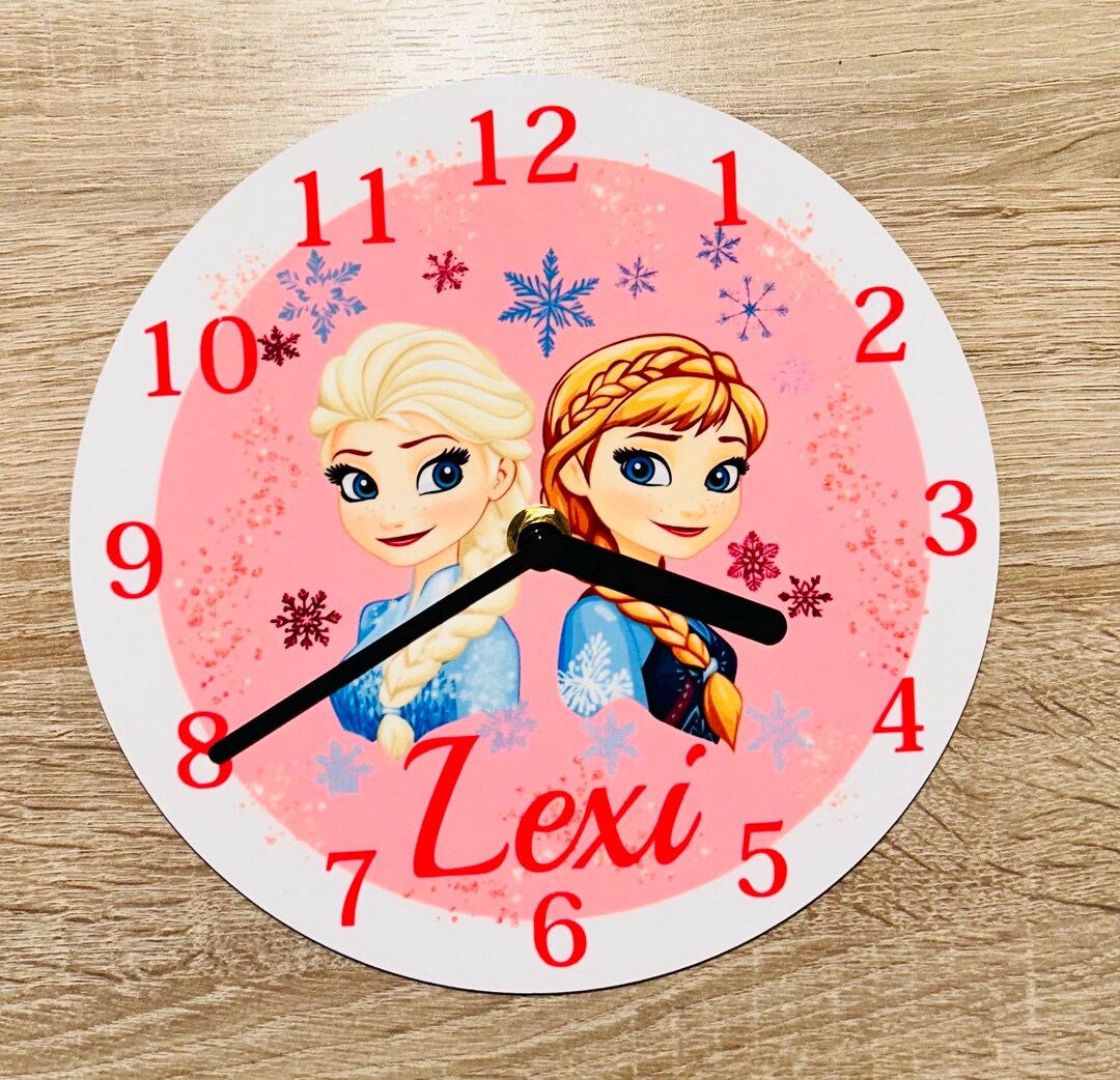 Personalised Wall/desk Clock - Frozen Design. Made to Order. - Etsy
