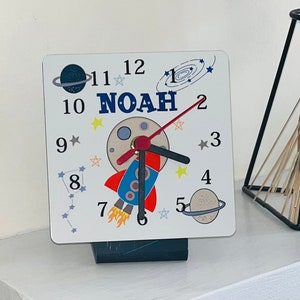 Personalised Bedside Table/desk Clock Space Design. Made to Order. - Etsy