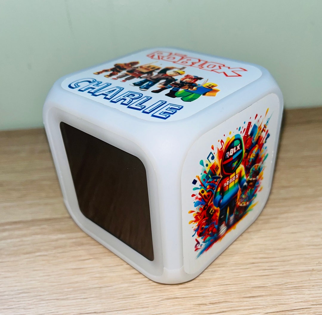 Gaming Themed Personalised LED Cube Digital Alarm Clock - Colour ...