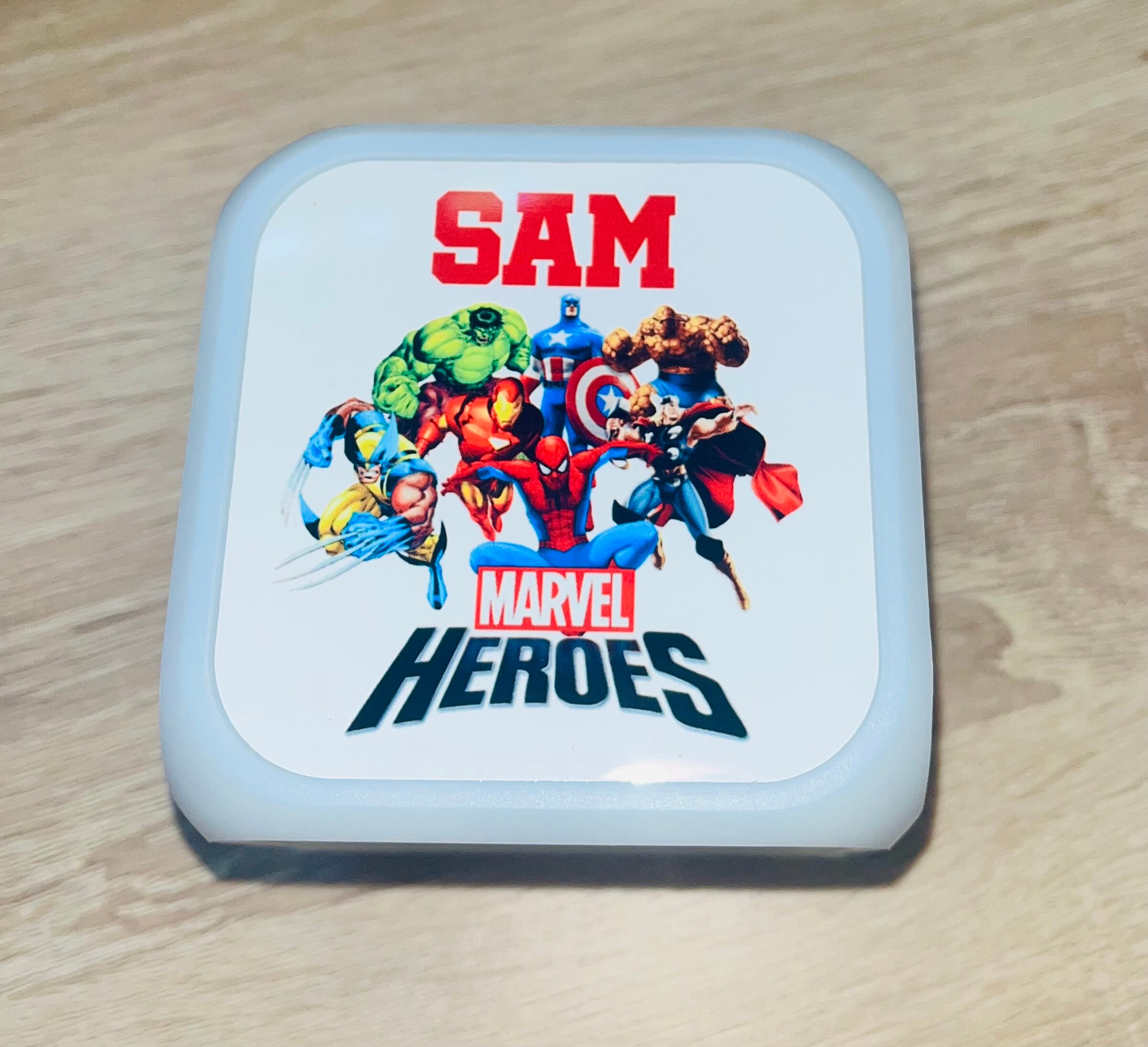 Superheroes Design Personalised LED Cube Digital Alarm Clock - Etsy