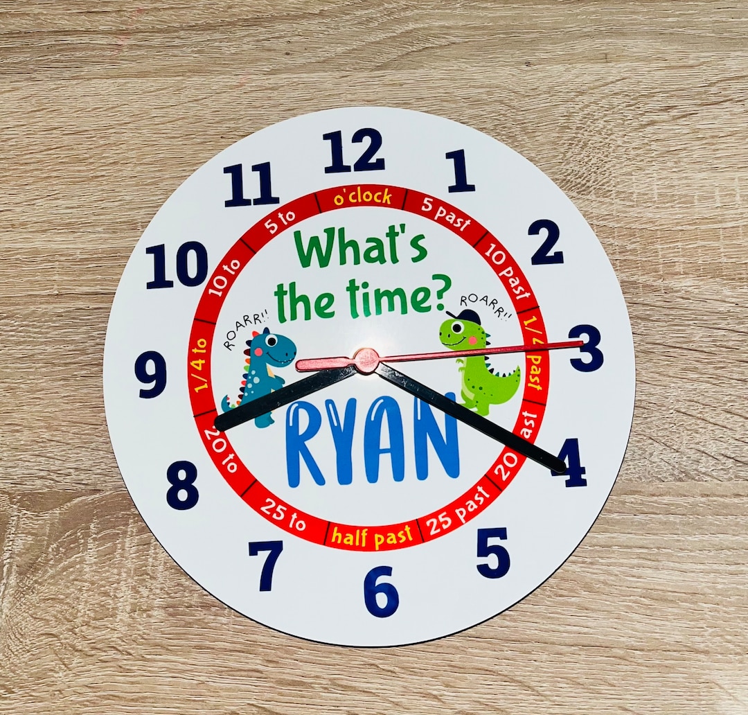 Learn to Tell the Time With This Personalised Wall Clock - Cute ...