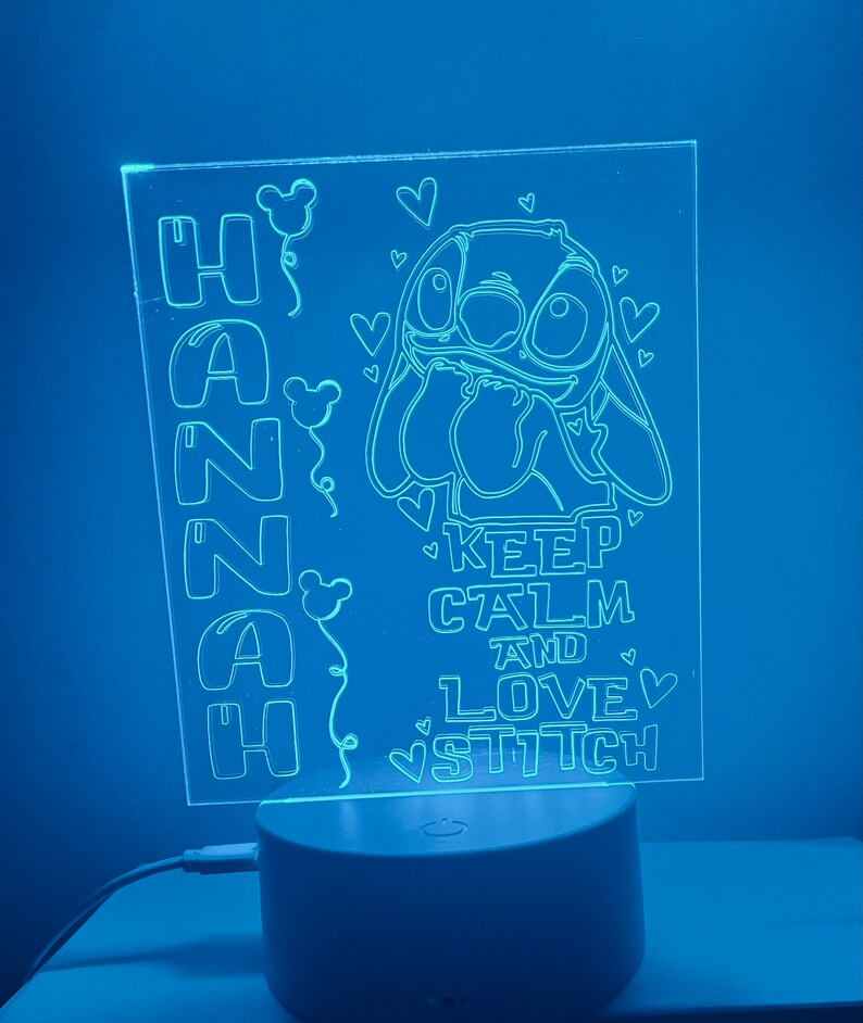 Stitch Themed LED Night Light Comes Fully Personalised. - Etsy
