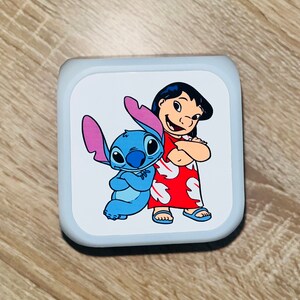 Lilo & Stitch Design Personalised LED Cube Digital Alarm Clock - Colour ...