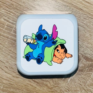 Lilo & Stitch Design Personalised LED Cube Digital Alarm Clock - Colour ...