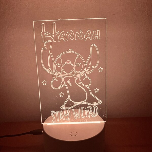 Stitch 3d Night Light - Etsy