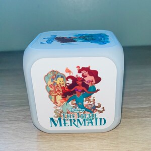 Mermaid Design Personalised LED Cube Digital Alarm Clock - Colour ...