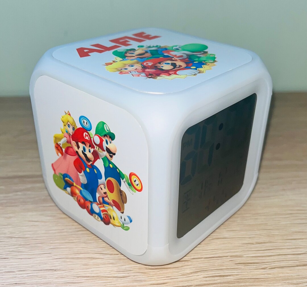 Character Design Personalised LED Cube Digital Alarm Clock - Colour ...