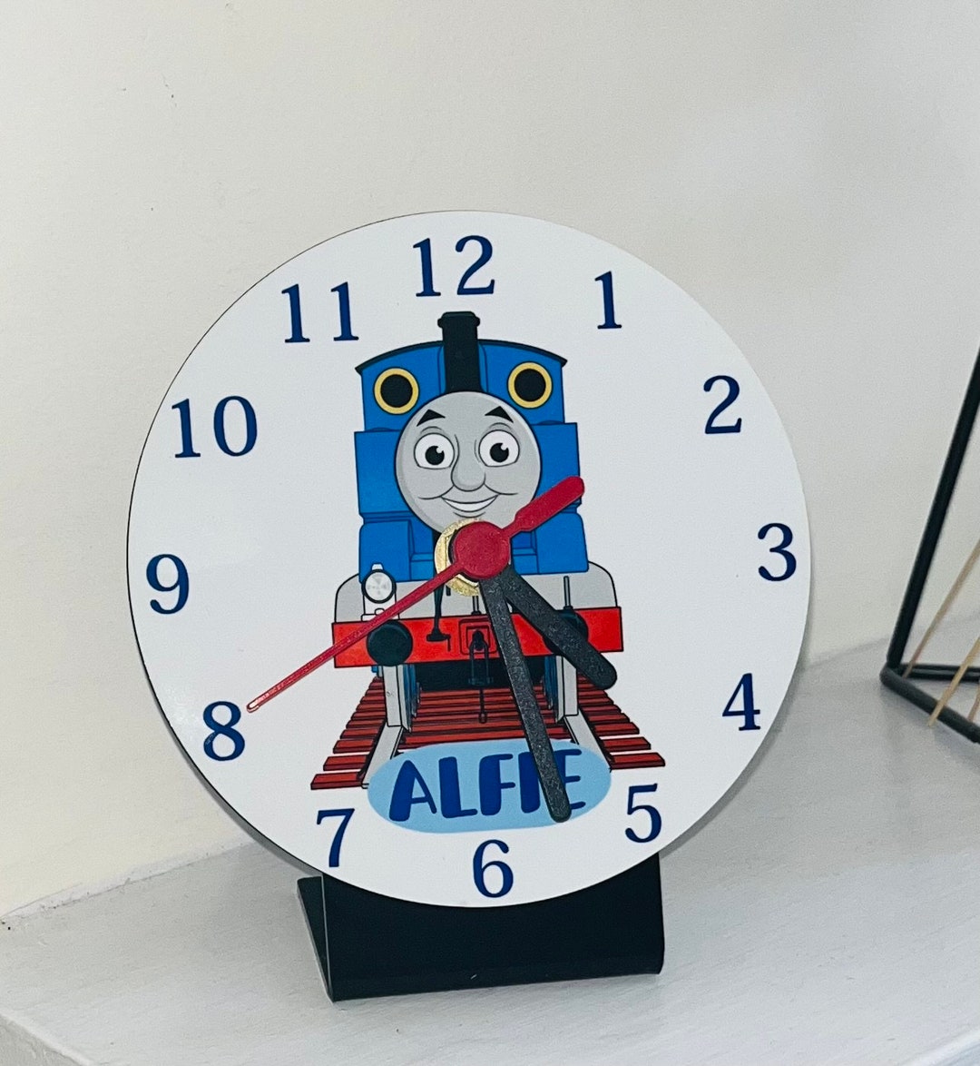 Personalised Bedside Table/desk Clock - Train Design. Made to Order. - Etsy