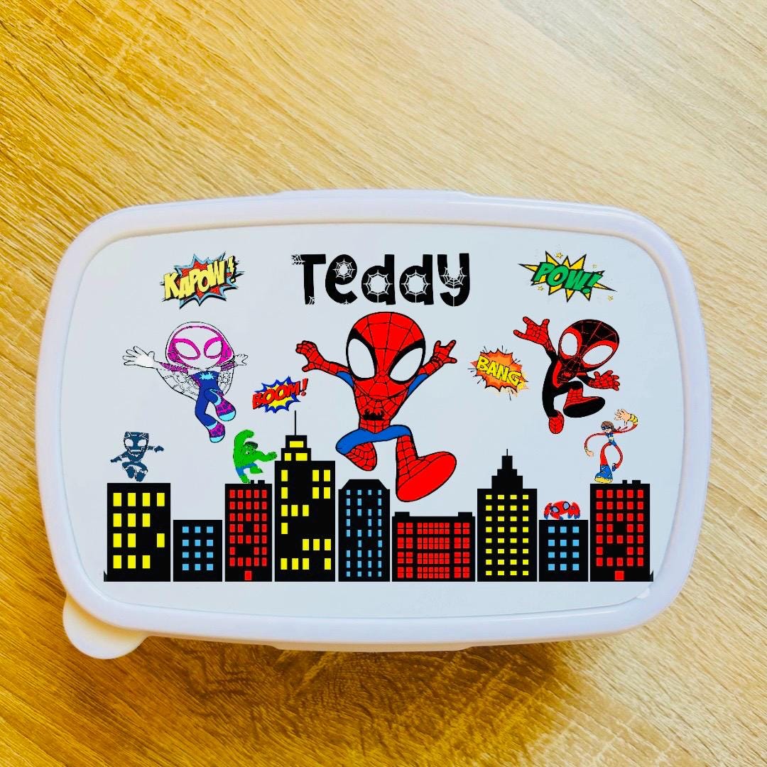 Spidey & Friends Personalised Lunch Box - Kids Snack Box - Girls Lunch ...