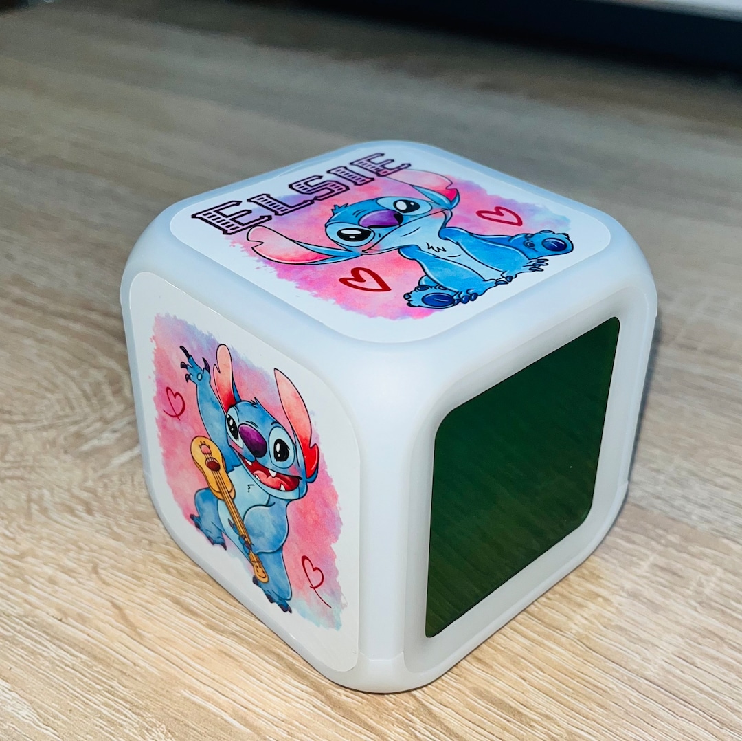 New Stitch Design Personalised LED Cube Digital Alarm Clock - Colour ...