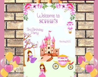 Princess Theme Welcome Board - Etsy