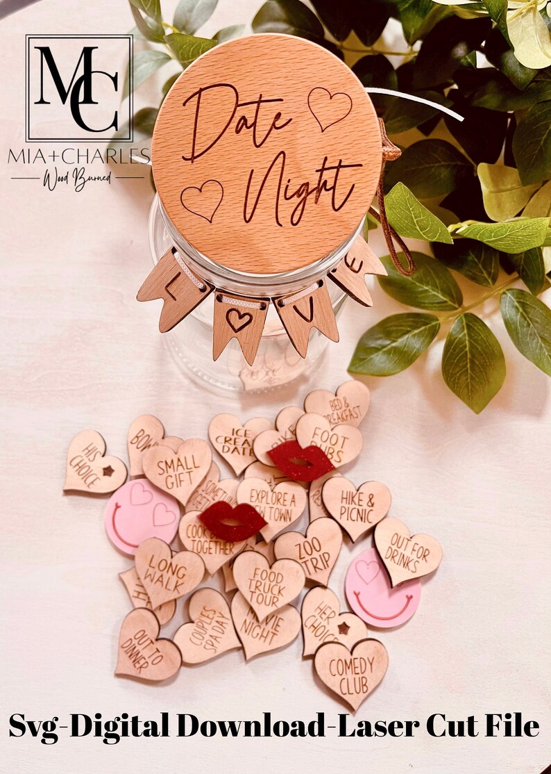 Date Night Jar Svg Digital Download Date Night Tokens Svg - Etsy
