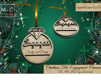 Our First Christmas Engaged Svg - Etsy