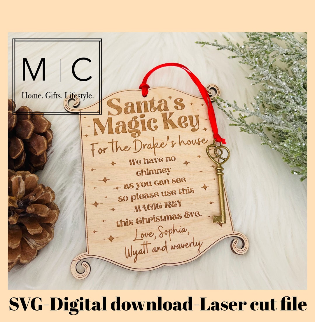 Santa's Magical Key Svg, Santa's Magic Key Svg, Santa Key Svg ...