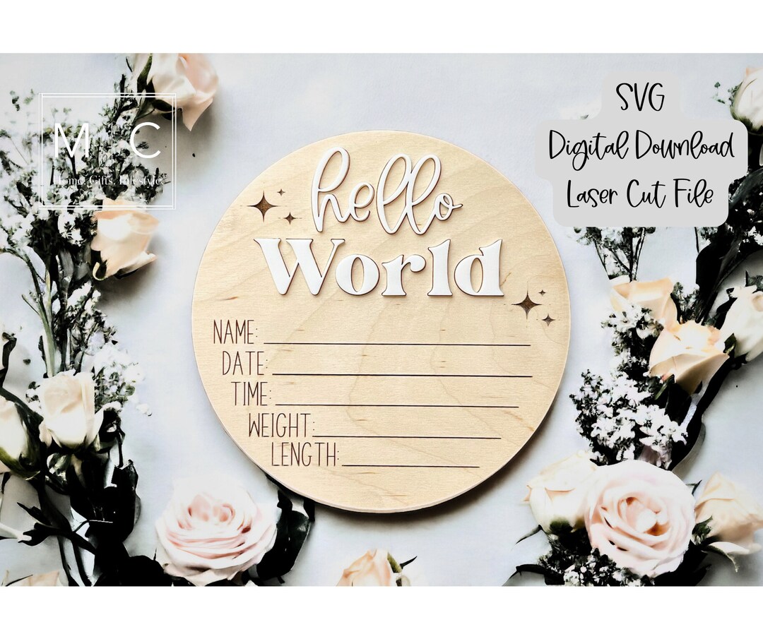 Birth Announcement Stat Sign Svg, Birth Sat Sign Svg, Announcement ...