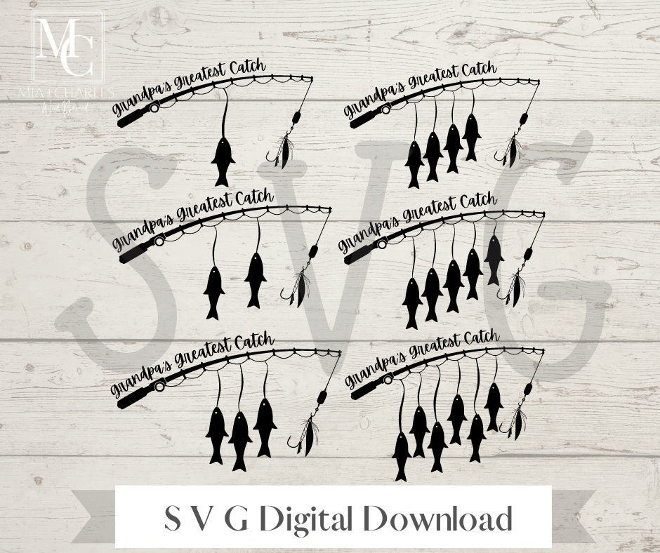 Grandpa's Greatest Catch SVG Fathers Day SVG Fishing - Etsy Canada