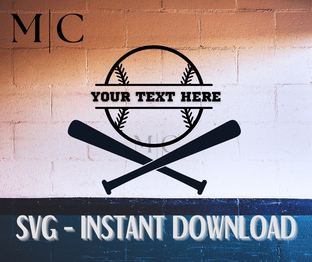 Baseball Svg, Baseball Name, Baseball Bat Svg, Baseball Monogram Svg ...