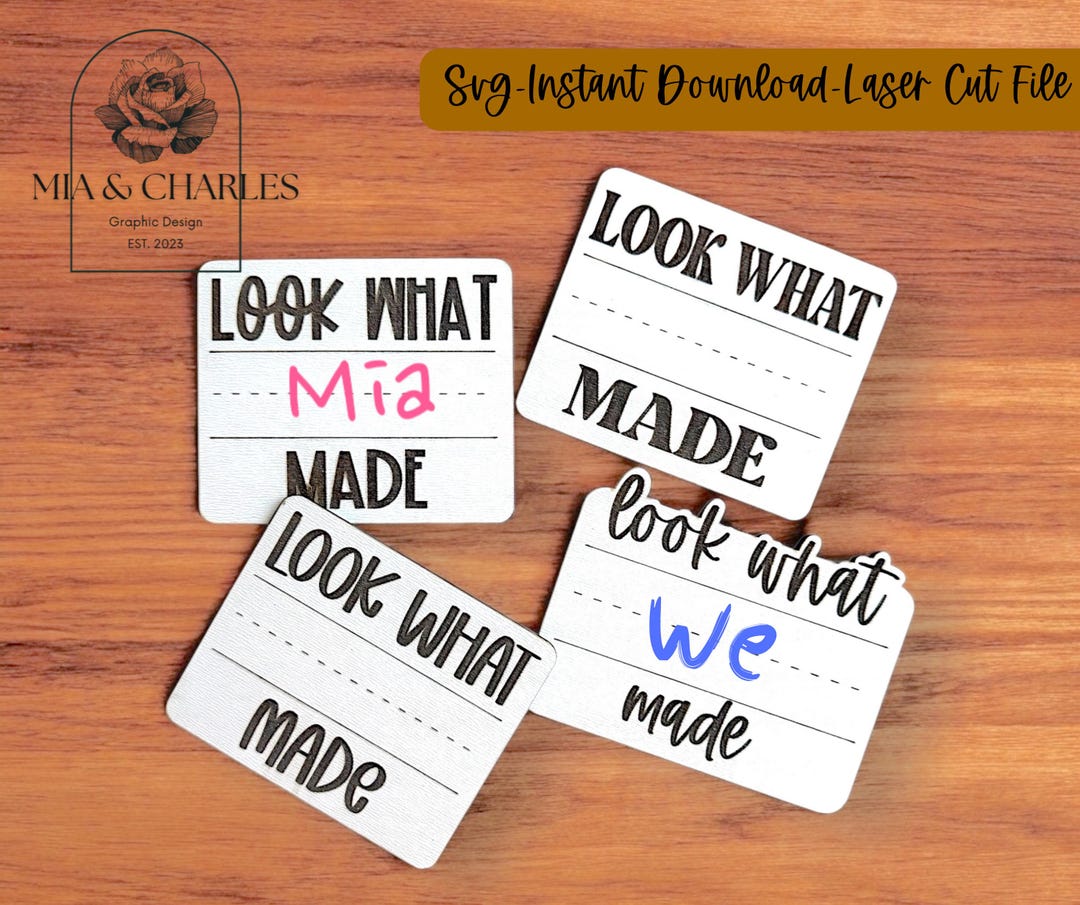 Look What I Made Fridge Magnet SVG Bundle (digital Download) - Etsy