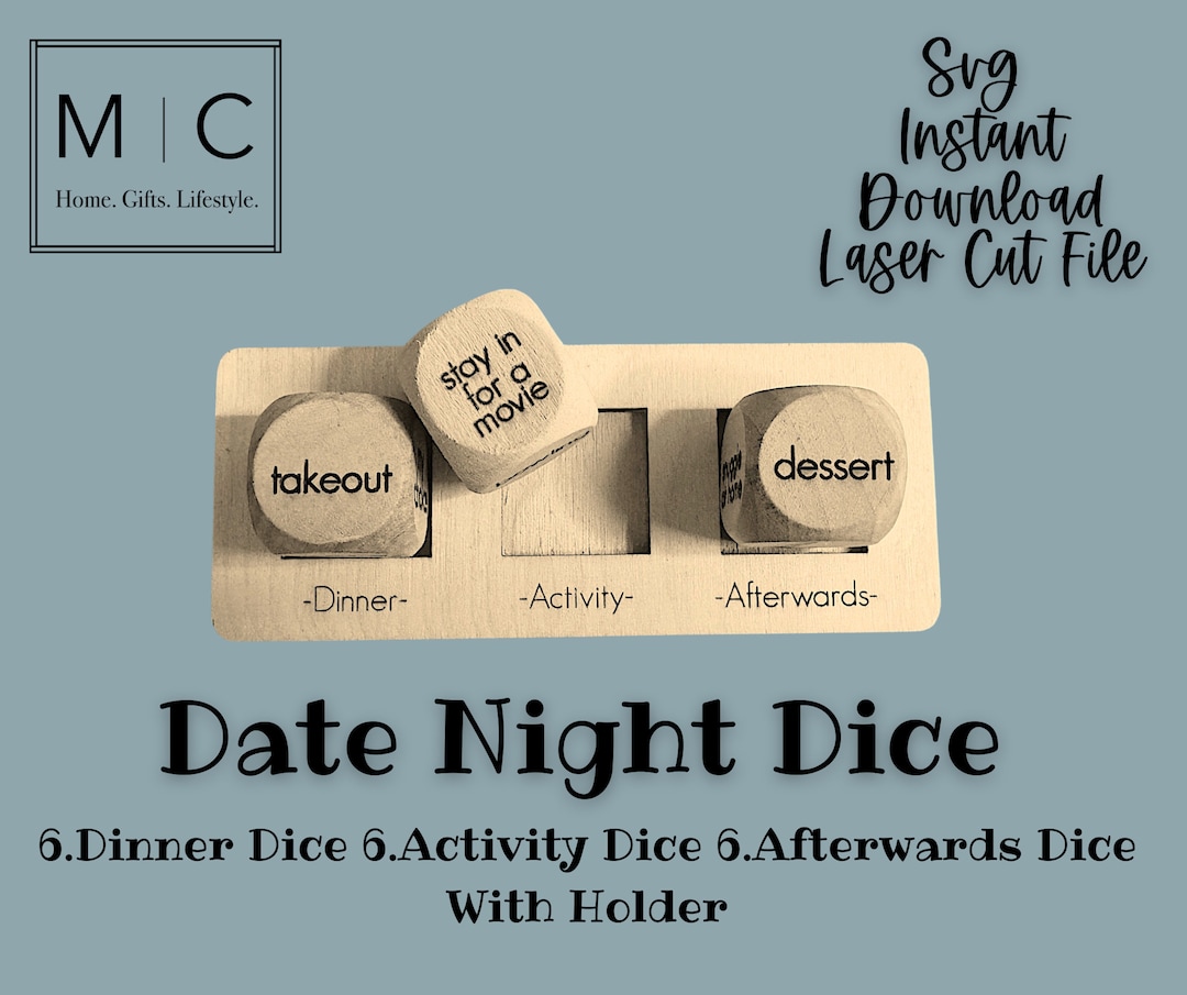 Date Night Dice for Couples Date Night Ideas Dice Wooden Dating Dice ...