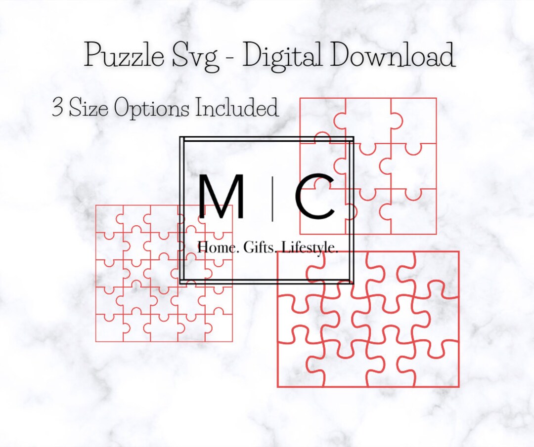 Blank Puzzle Svg, Puzzle Svg, Puzzle Cutting Machine Svg, Puzzle. - Etsy