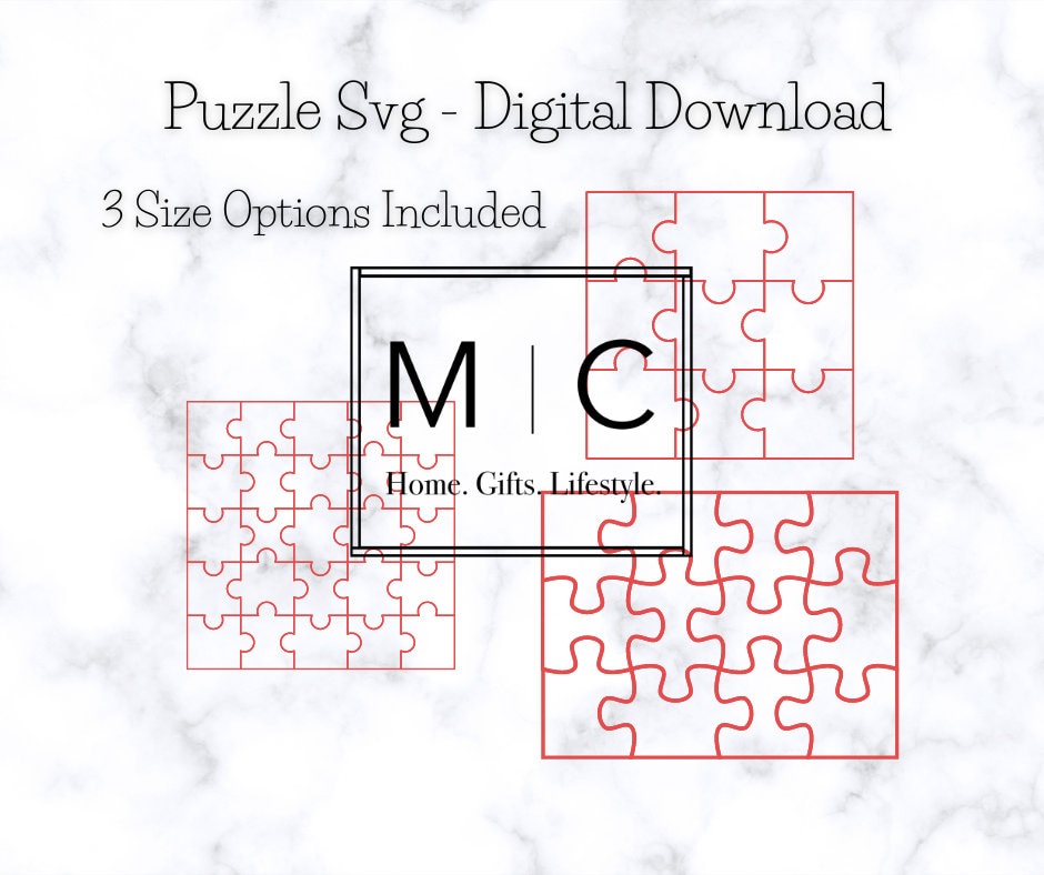 Blank Puzzle Svg, Puzzle Svg, Puzzle Cutting Machine Svg, Puzzle. - Etsy
