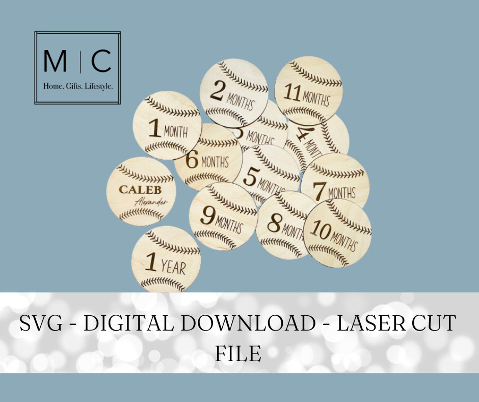 Baseball Monthly Milestone Svg, Baseball Svg, Baseball Monthly ...