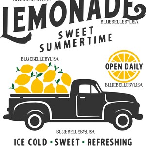 3bundle/lemonade/vintage Truck/freshly Squeezed Lemons/png Images ...