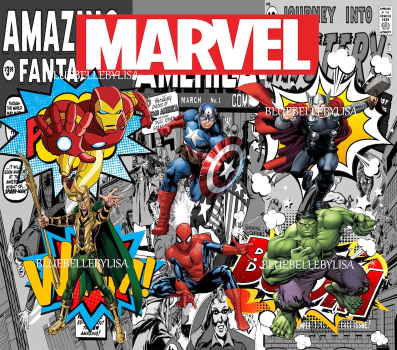 Comic/heroes Skinny Tumbler Wrap/download - Etsy
