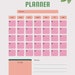 Peach, Pink, and Green Planner, Daily, Weekly, Monthly Planner With To ...