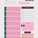 Peach, Pink, and Green Planner, Daily, Weekly, Monthly Planner With To ...