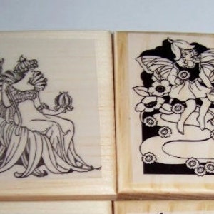 Fairy Rubber Stampsfairies Art Stamp Wood Stamps - Etsy