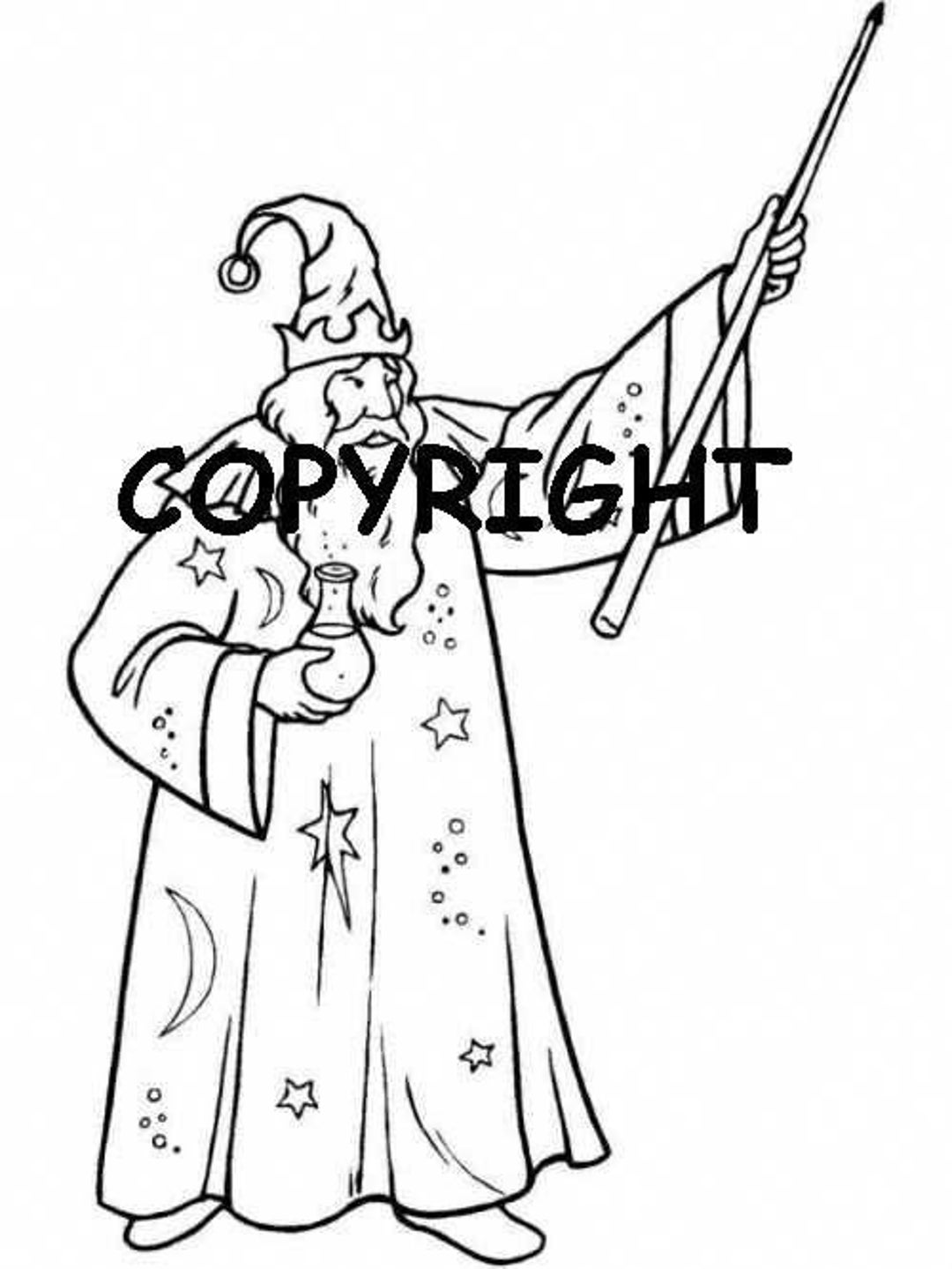 Wizard Rubber Stamp Wizard Stamp Rubber Only or Wood Mounted - Etsy