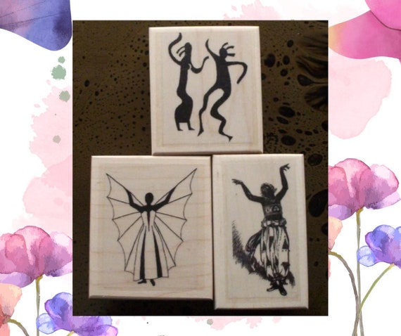Dancer Rubber Stamp Goddess Rubber Stamp Petroglyph Rubber - Etsy