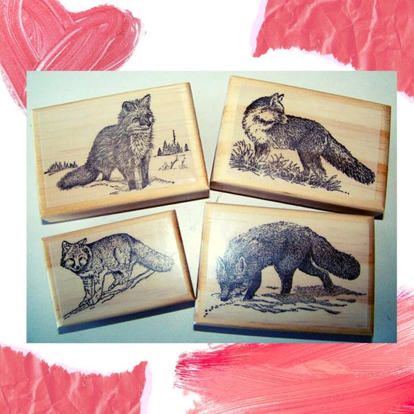 Fox Rubber Stamp - Etsy