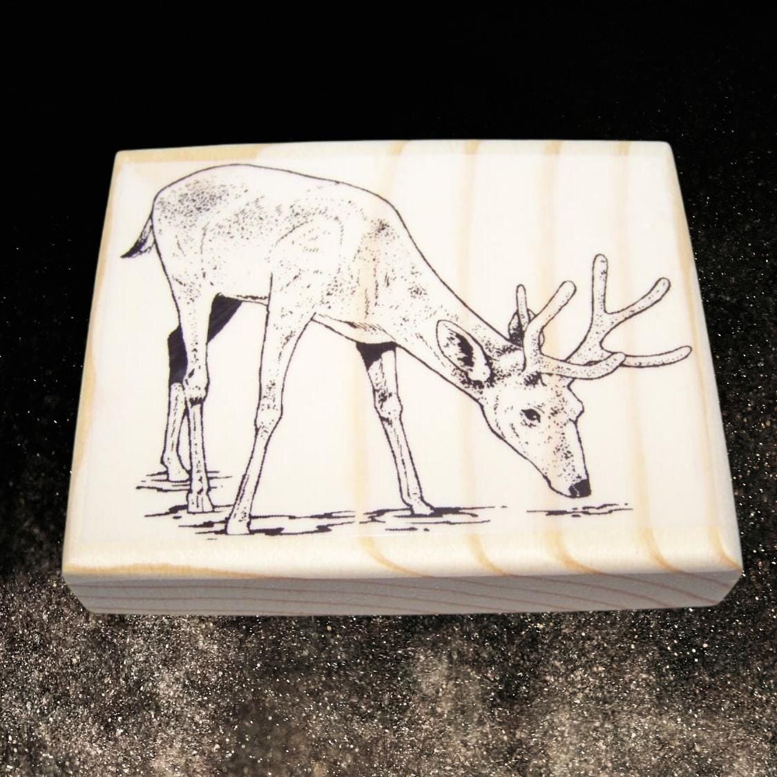Deer Rubber Stamps Animal Stamps Deer Art Stamp Wood Stamps - Etsy