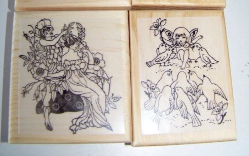 Fairy Rubber Stampsfairies Art Stamp Wood Stamps - Etsy