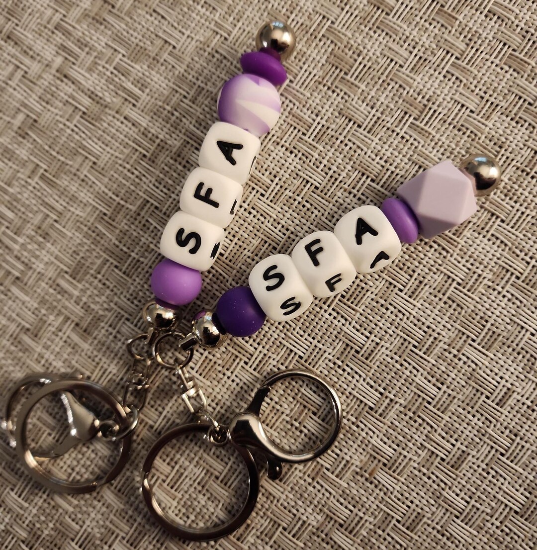 SFA Spirit Silicone Beaded Bar Keychain - Etsy