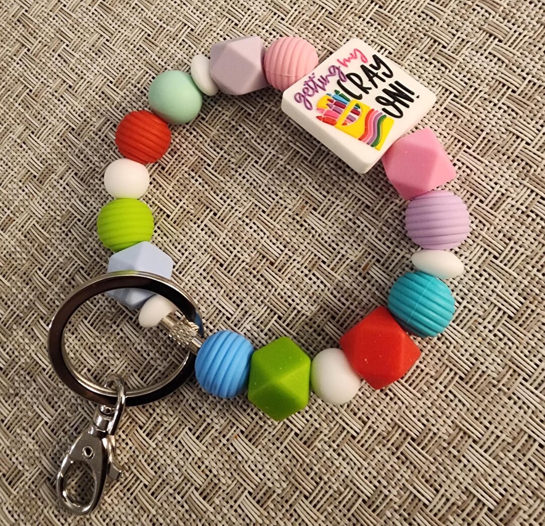 Colorful Silicone Beaded Teacher Keychain With Focal Bead: "getting My ...