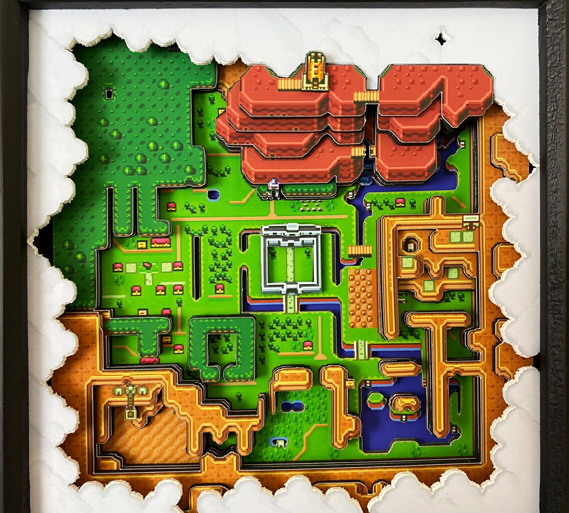 Nintendo Zelda A Link to the Past Shadow Box 3D Effect - Etsy
