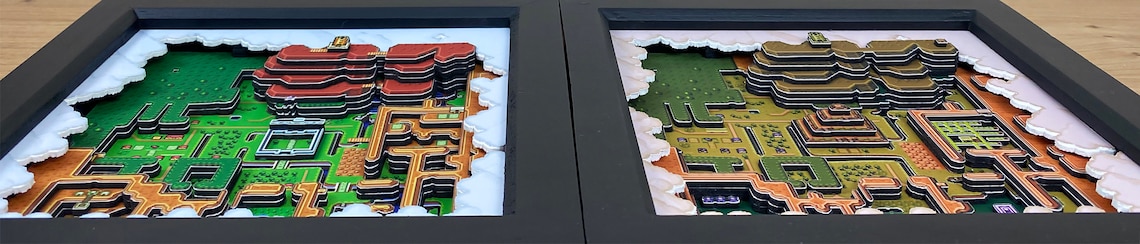 Nintendo Zelda A Link to the Past Shadow Box 3D Effect - Etsy