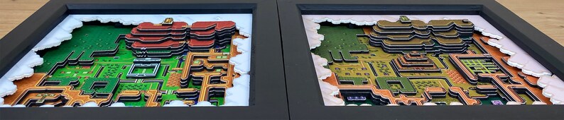 Nintendo Zelda A Link to the Past Shadow Box 3D Effect - Etsy