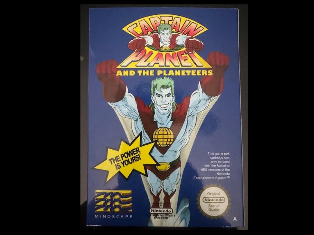 Nintendo - Captain Planet - NES Replacement Box - User Instruction ...