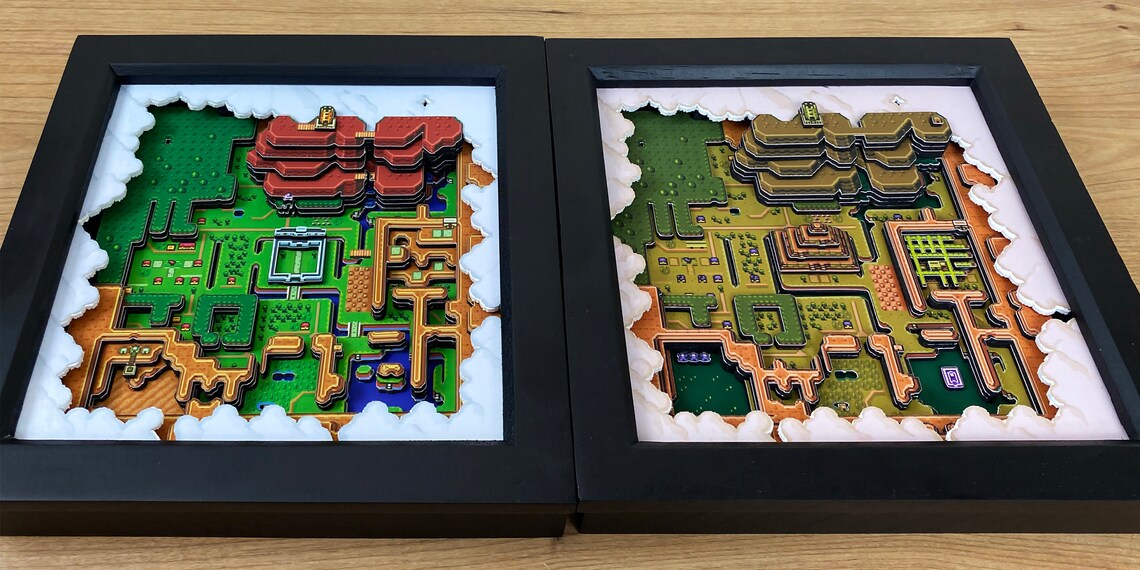 Nintendo Zelda A Link to the Past Shadow Box 3D Effect - Etsy
