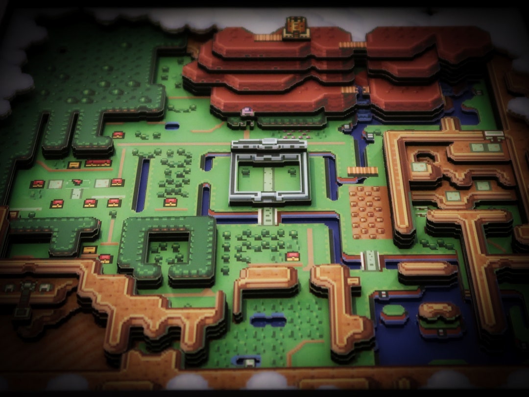 Nintendo Zelda A Link to the Past Shadow Box 3D Effect Wall Art Limited ...