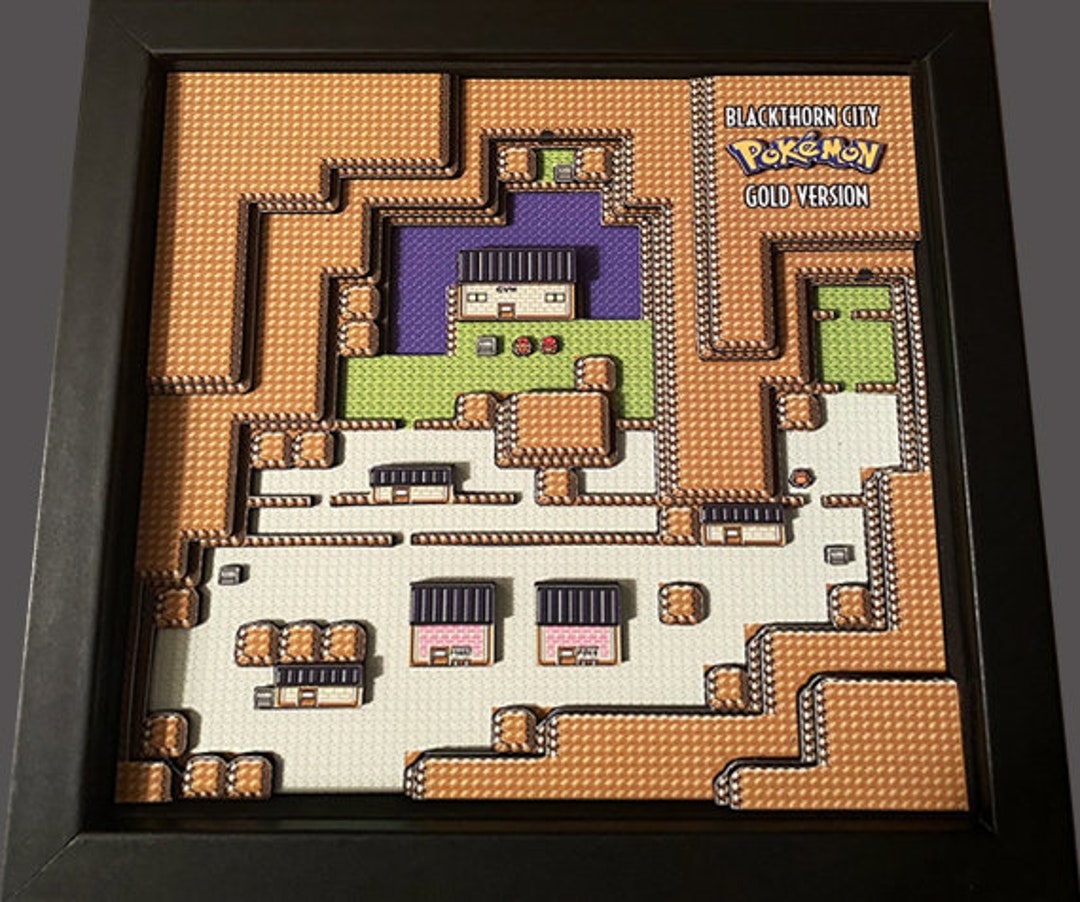 Nintendo - Pokemon Gold - Shadow Box - 3D Effect - Wall Art - Limited ...