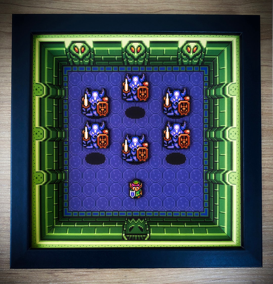 Nintendo Zelda A Link to the Past Shadow Box 3D Effect Wall Art Limited ...